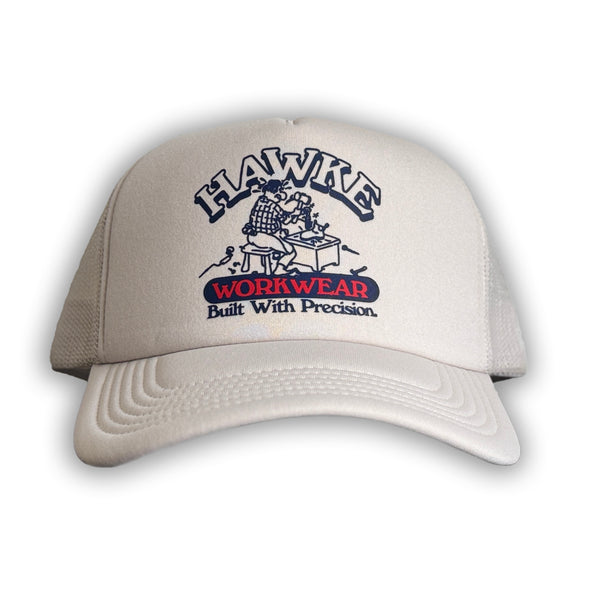 HAWKE X LUKE PLAYER TRUCKER // BONE – hawke workwear